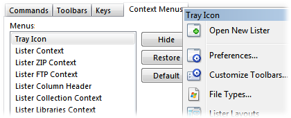 Context Menus