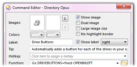 Drive Buttons Configuration