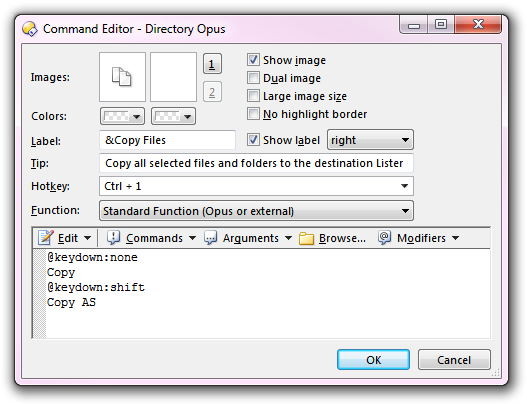 Advanced Command Editor