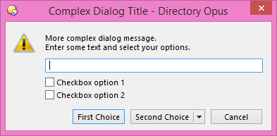 Dialogs and Popup Menus