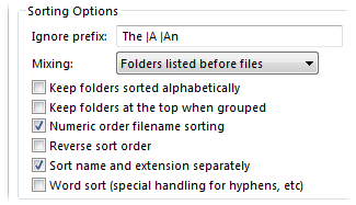 Folder Options