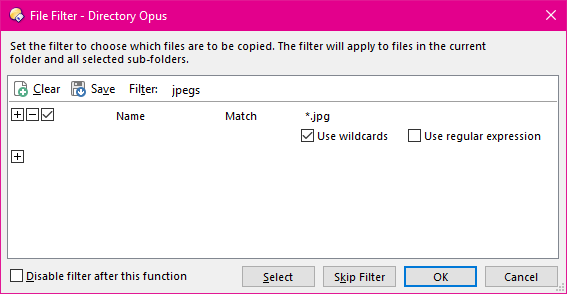 Filtered Operations