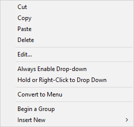 Toolbar Context Menus